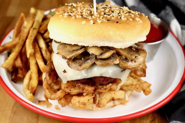 The BEST Grilled Onion Burgers {with Burger Sauce} - Out Grilling