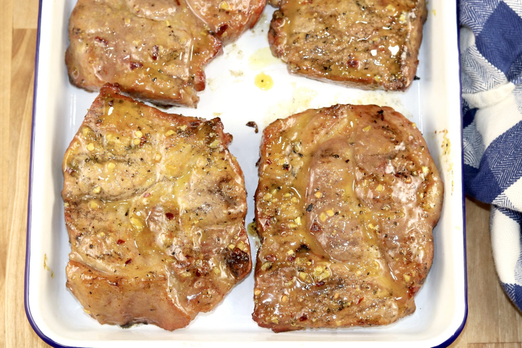 Grilled Honey Mustard Pork Steaks {Tender & Juicy} - Out Grilling