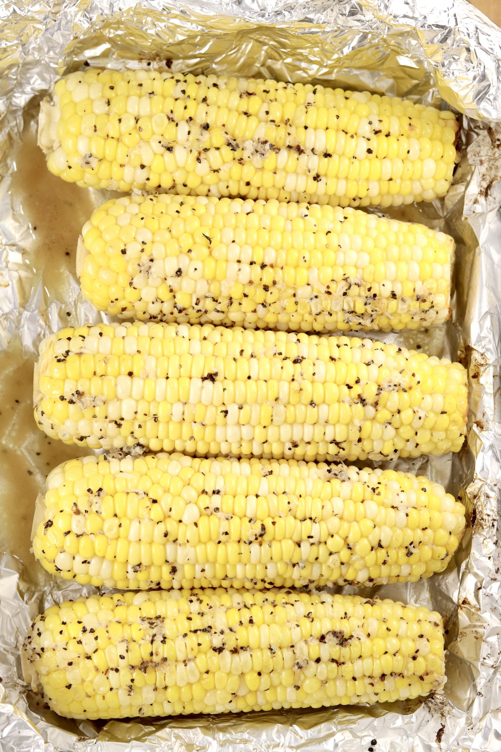 Grilled Corn on the Cob {with Garlic Butter in Foil} - Out Grilling