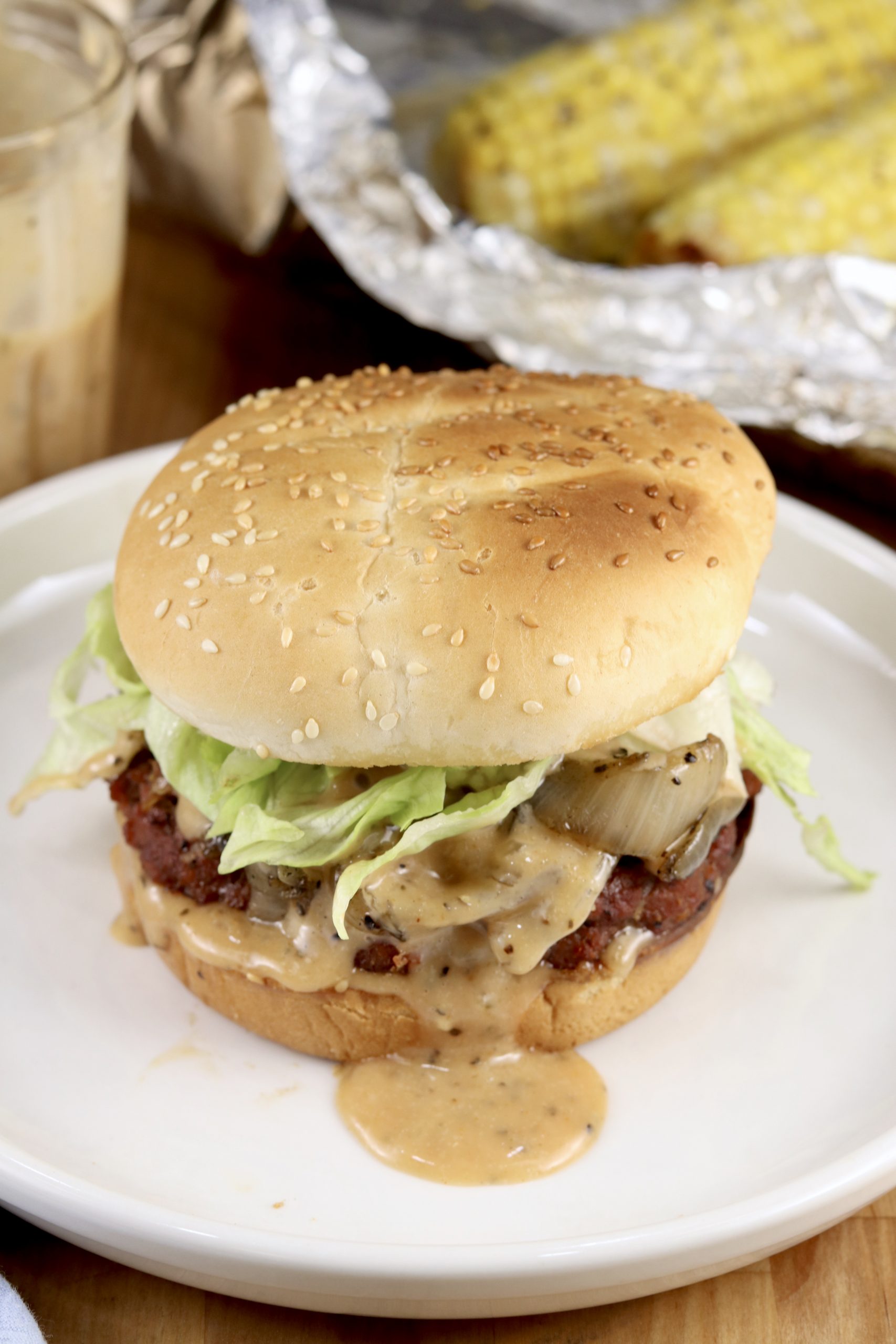 The BEST Grilled Onion Burgers {with Burger Sauce} - Out Grilling