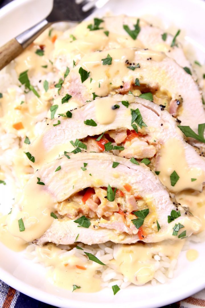 Ham and Cheese Stuffed Chicken Breasts - Out Grilling