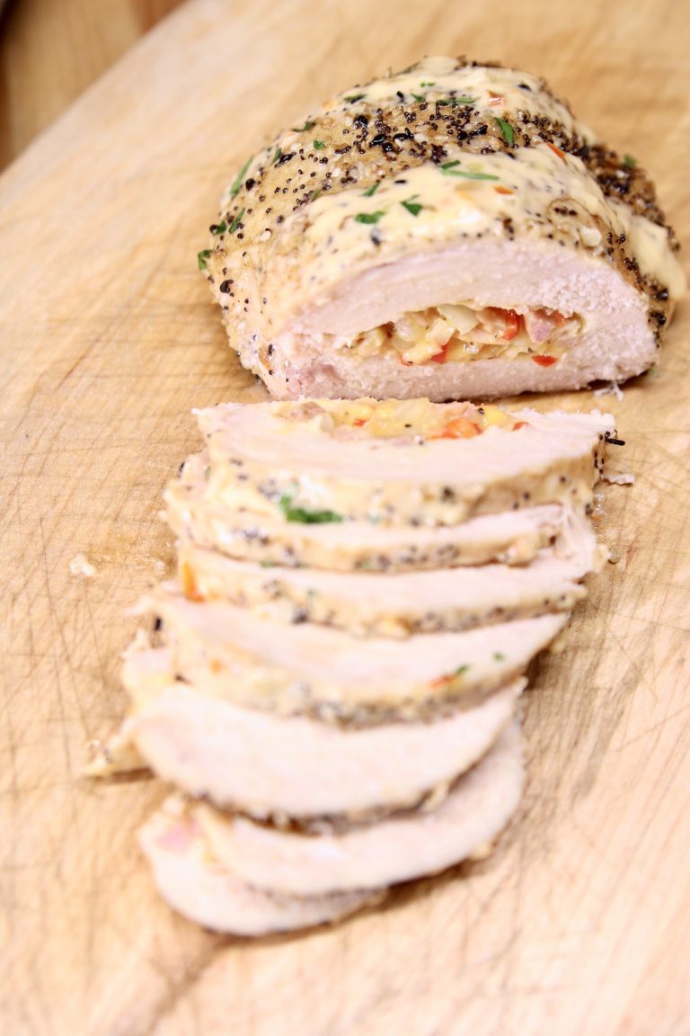 Ham and Cheese Stuffed Chicken Breasts - Out Grilling