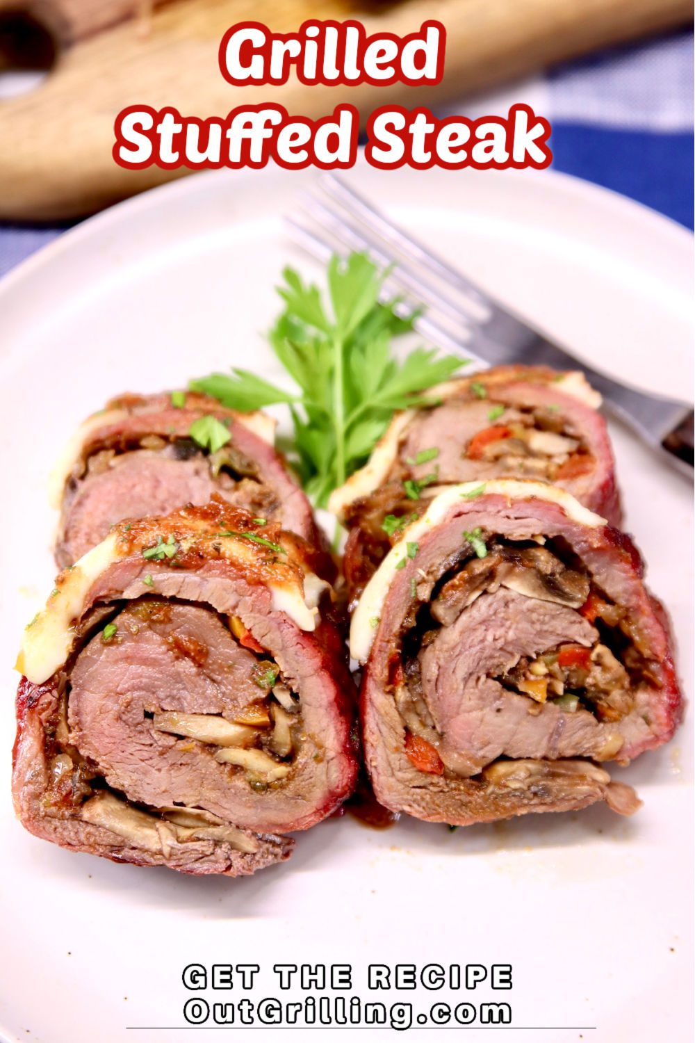 Grilled Stuffed Steak Rolls - Out Grilling