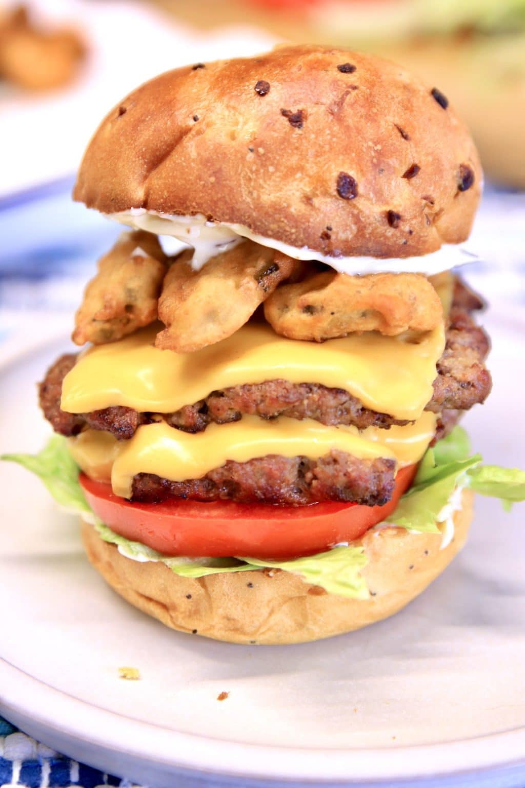 Fried Pickle Burger - Out Grilling