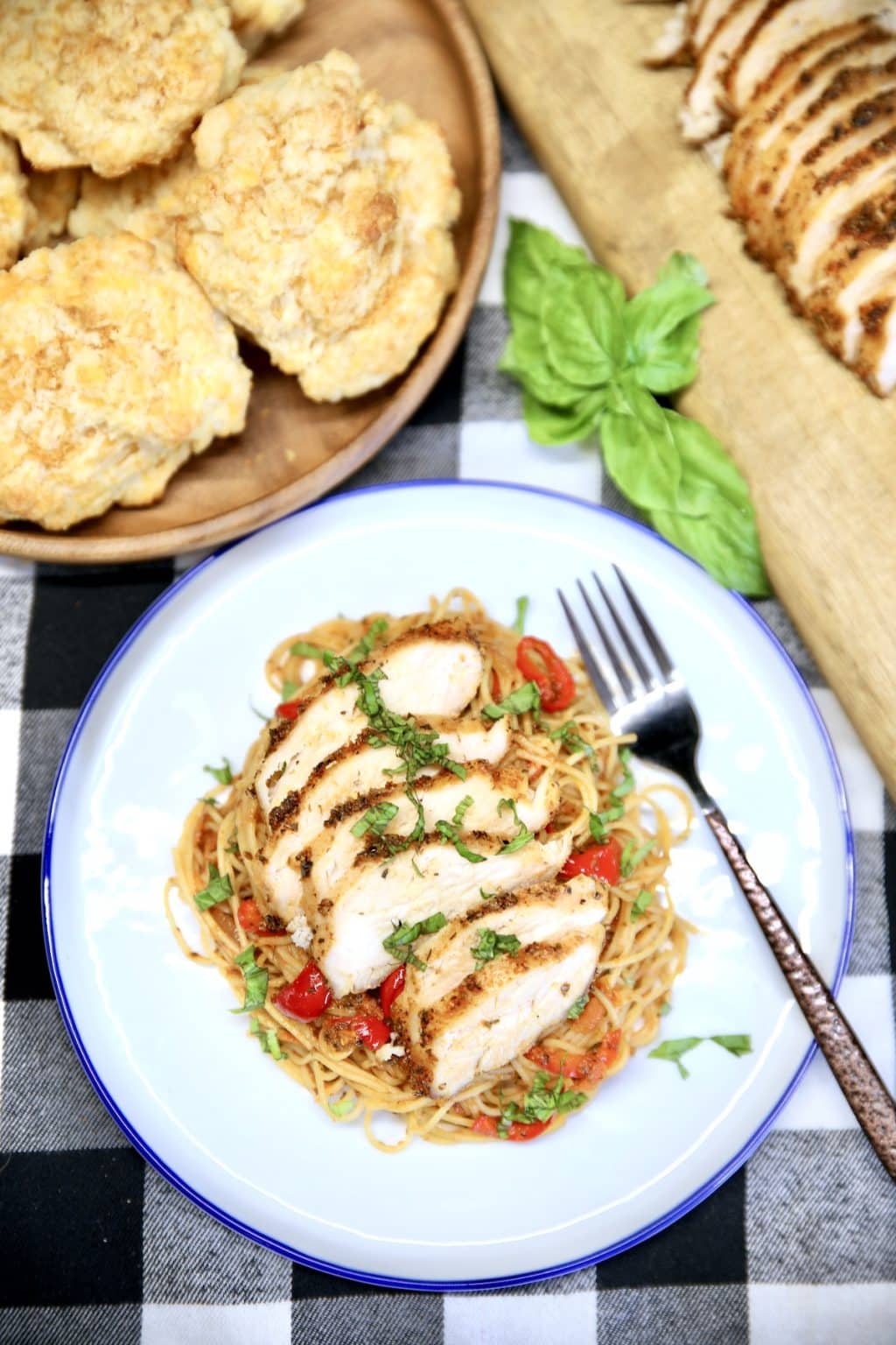 Grilled Chicken Spaghetti - Out Grilling