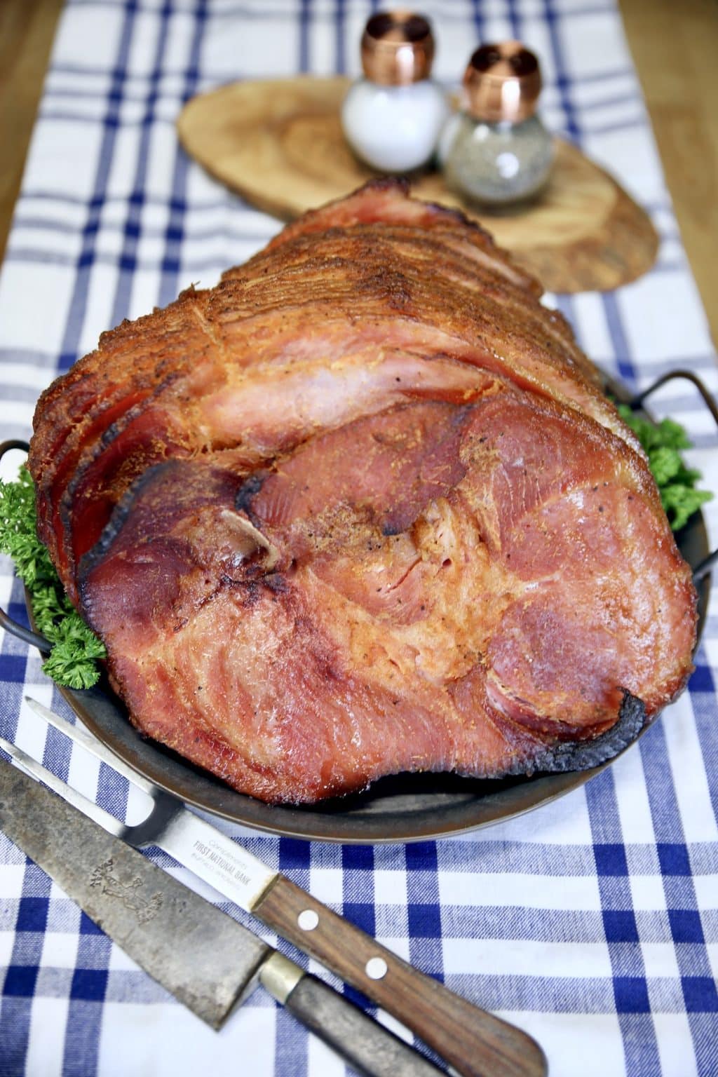 Grilled Pineapple Glazed Ham - Out Grilling