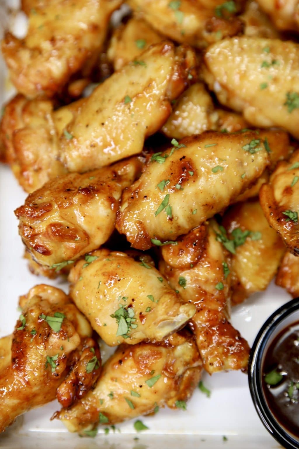 Peach BBQ Chicken Wings - Out Grilling