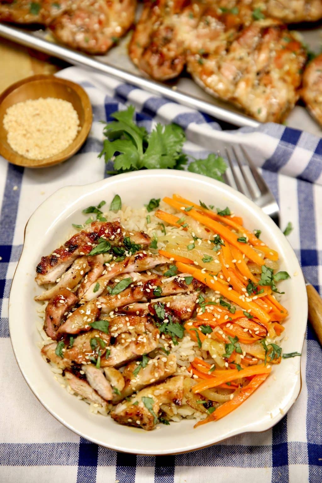 Grilled Asian Chicken Recipe (with Sticky Sesame Glaze) - Out Grilling