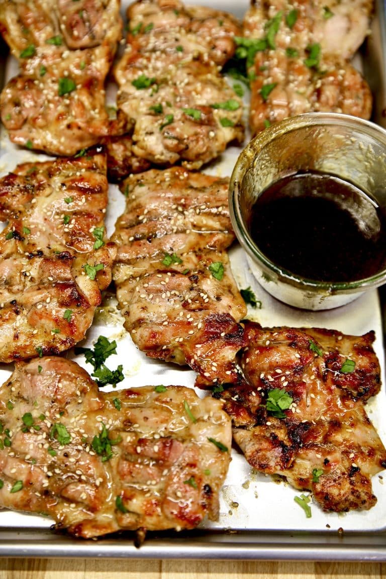 Grilled Asian Chicken Recipe (with Sticky Sesame Glaze) - Out Grilling