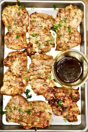 Grilled Asian Chicken Recipe (with Sticky Sesame Glaze) - Out Grilling