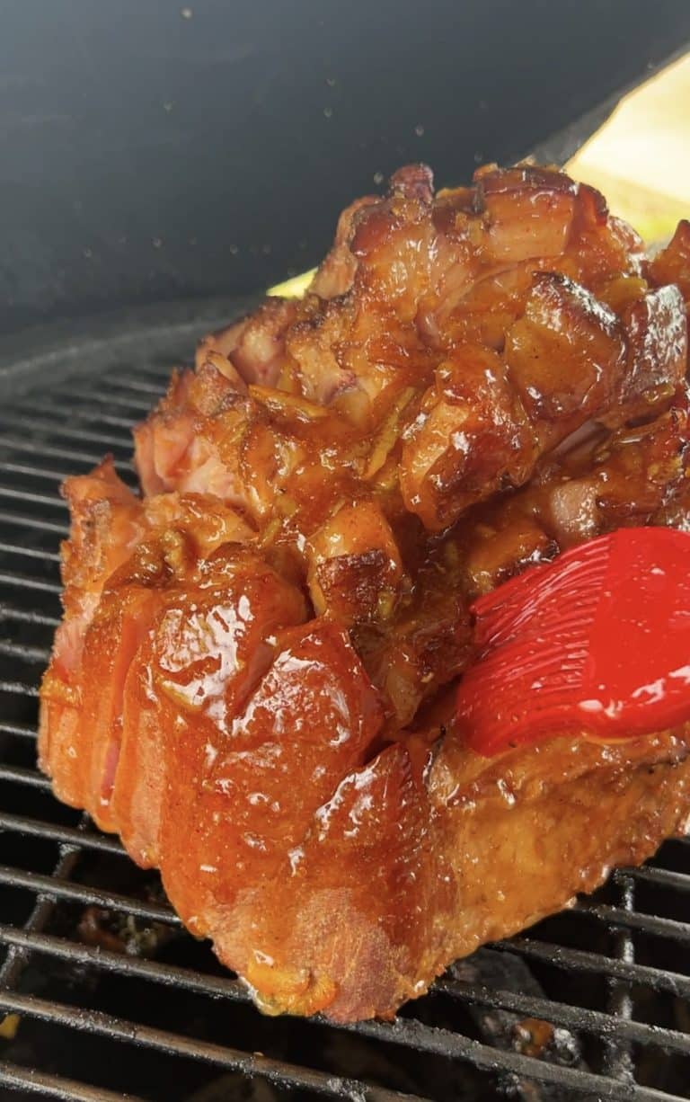 {Double Smoked} Orange Glazed Ham - Out Grilling