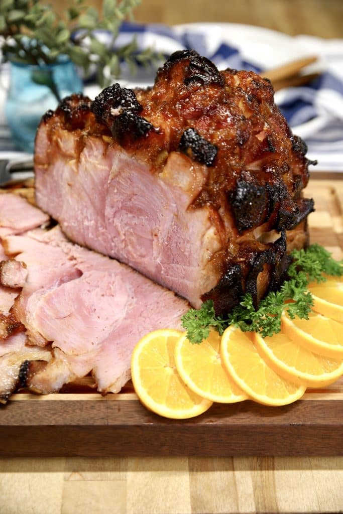 {Double Smoked} Orange Glazed Ham - Out Grilling