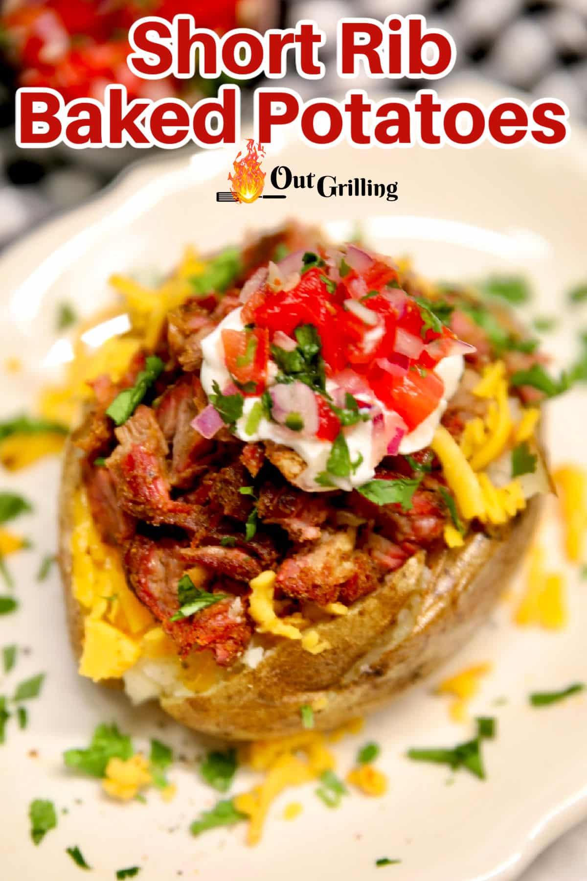 Short Rib Baked Potatoes Recipe (Loaded Baked Potatoes) - Out Grilling