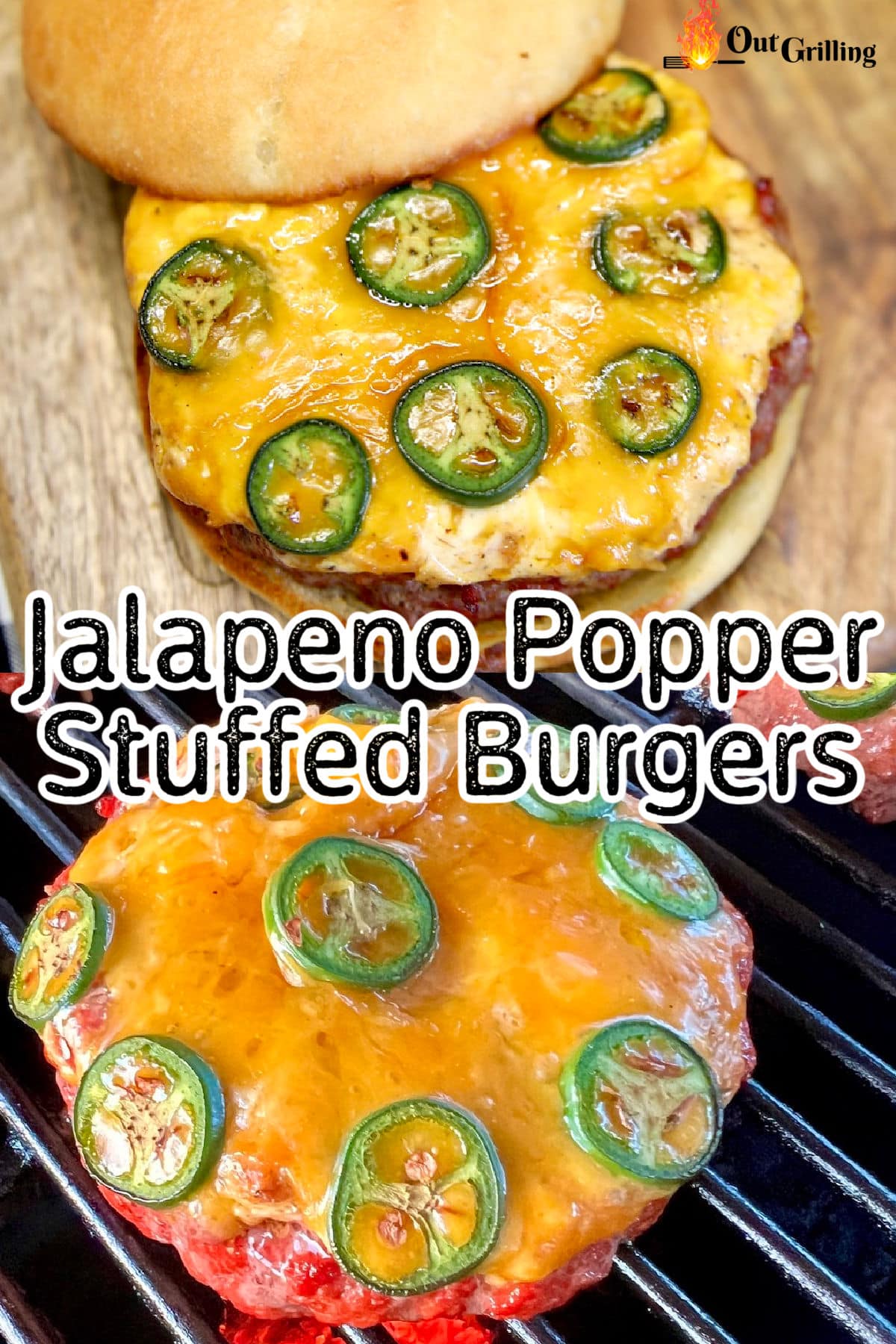 Jalapeno Popper Stuffed Burgers - Out Grilling