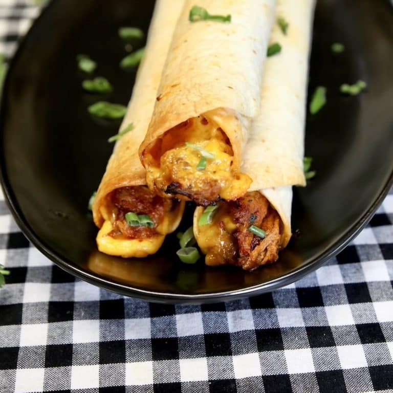 Chipotle Pulled Pork Taquitos - Out Grilling