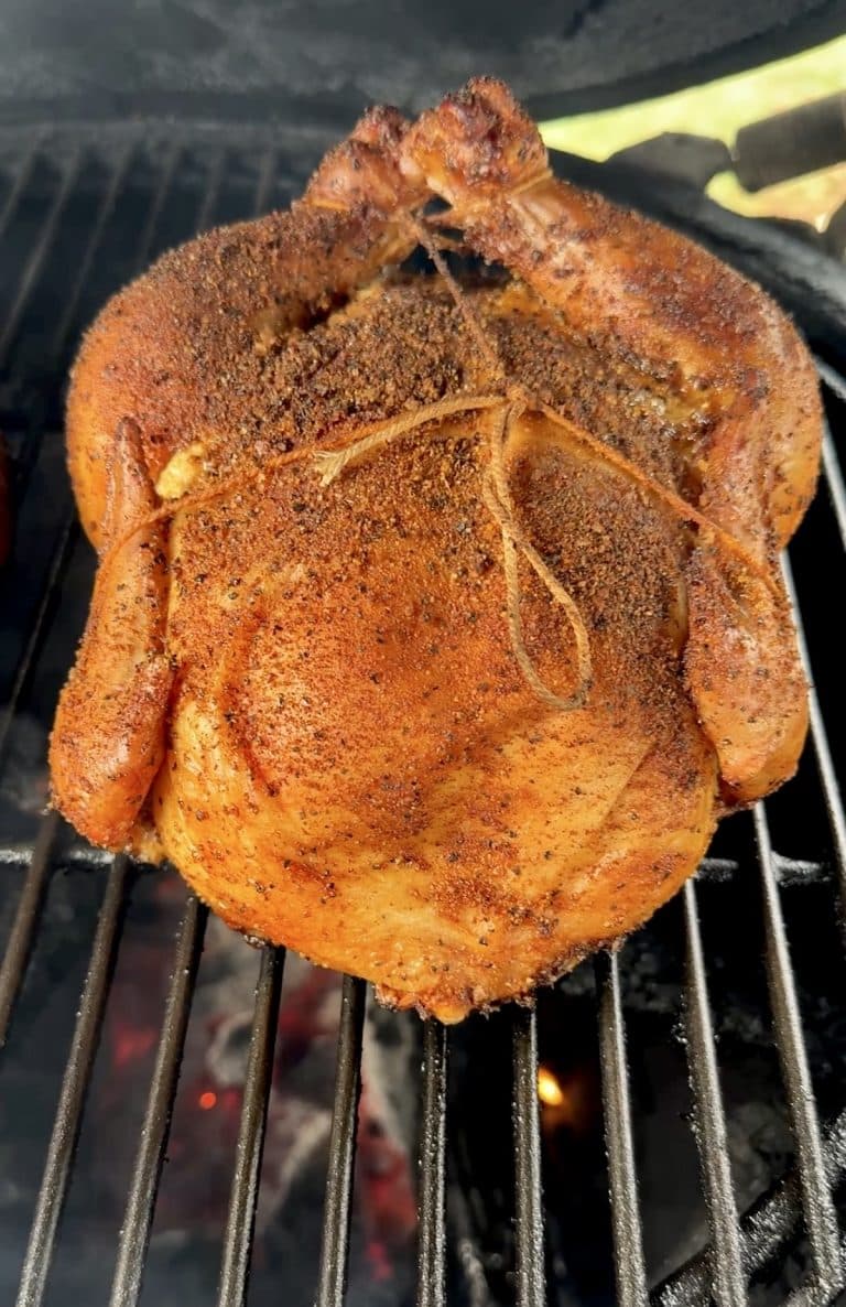 Grilled Whole Chicken (Big Green Egg Recipe) - Out Grilling