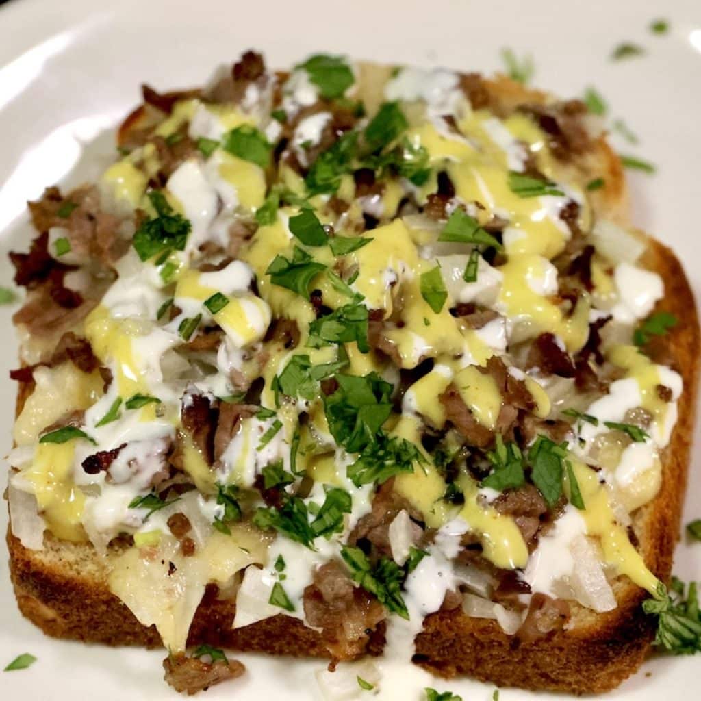 Open Faced Roast Beef Sandwich - Out Grilling