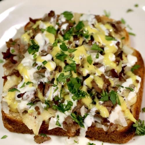 Open Faced Roast Beef Sandwich - Out Grilling